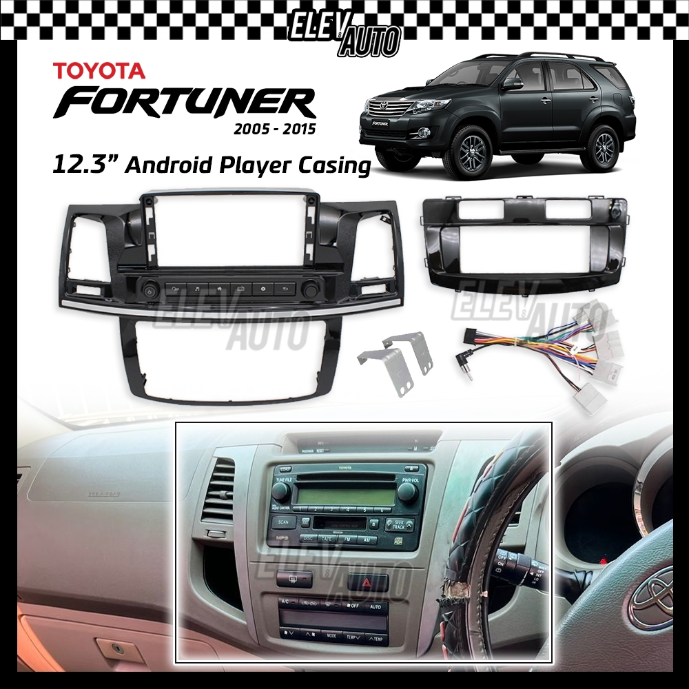 Toyota Fortuner 2005 - 2015 12.3" BBA Casing Android Installation Dash ...