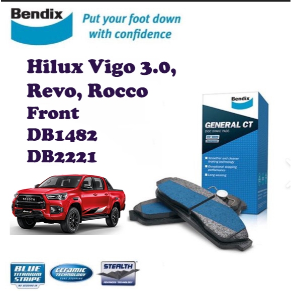 Hilux Vigo 3.0, Revo, Roco GUN125 GUN126, FORTUNER TGN156 Bendix Metal ...