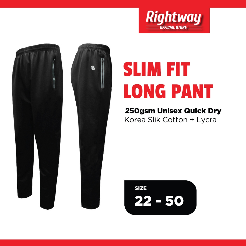 Rightway Kids Adult Long Tracksuit Slim Fit Track Pant Quick Dry Track ...
