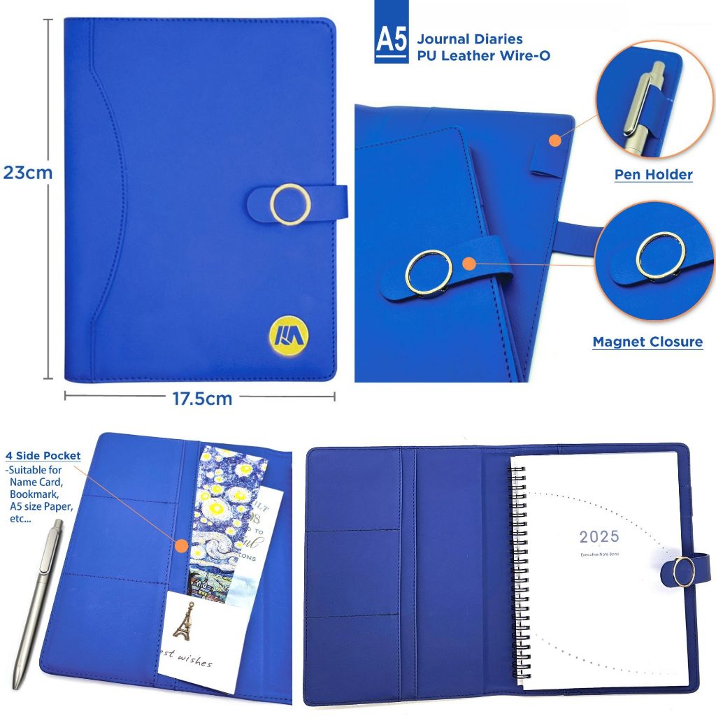 2025 Special Offer W1003 Diary Planner A5 PU Leather Planner Journal ...