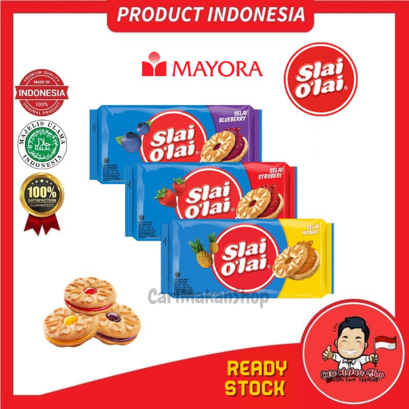 Cap Mayora Slai Olai Biskuit 192gm Product Indonesia 🇮🇩 Pineapple ...