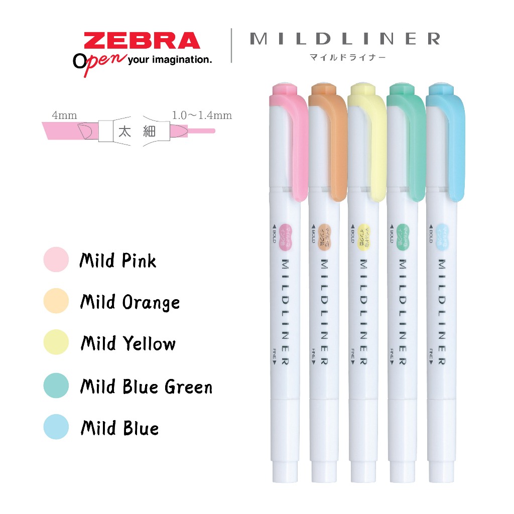 Zebra Mildliner Fluorescent Colour Series Highlighter | Shopee Malaysia