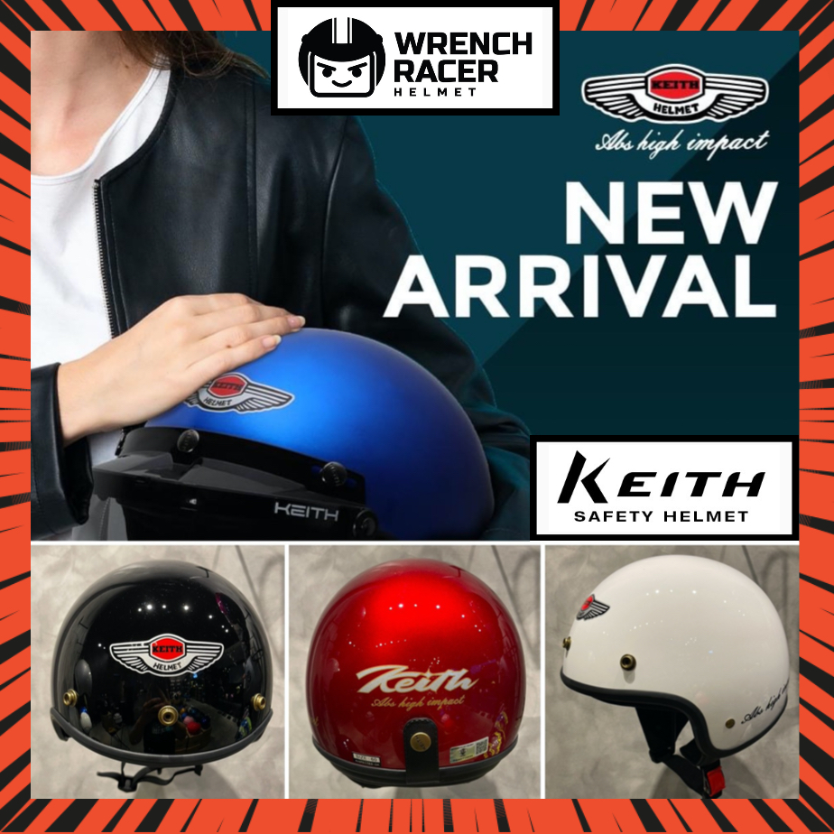 Helmet KEITH 903 Steng / Half Helmet [SIRIM] | Shopee Malaysia