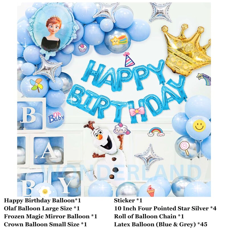 Elsa Frozen Birthday Balloon Elsa balloon Birthday Decoration Olaf ...