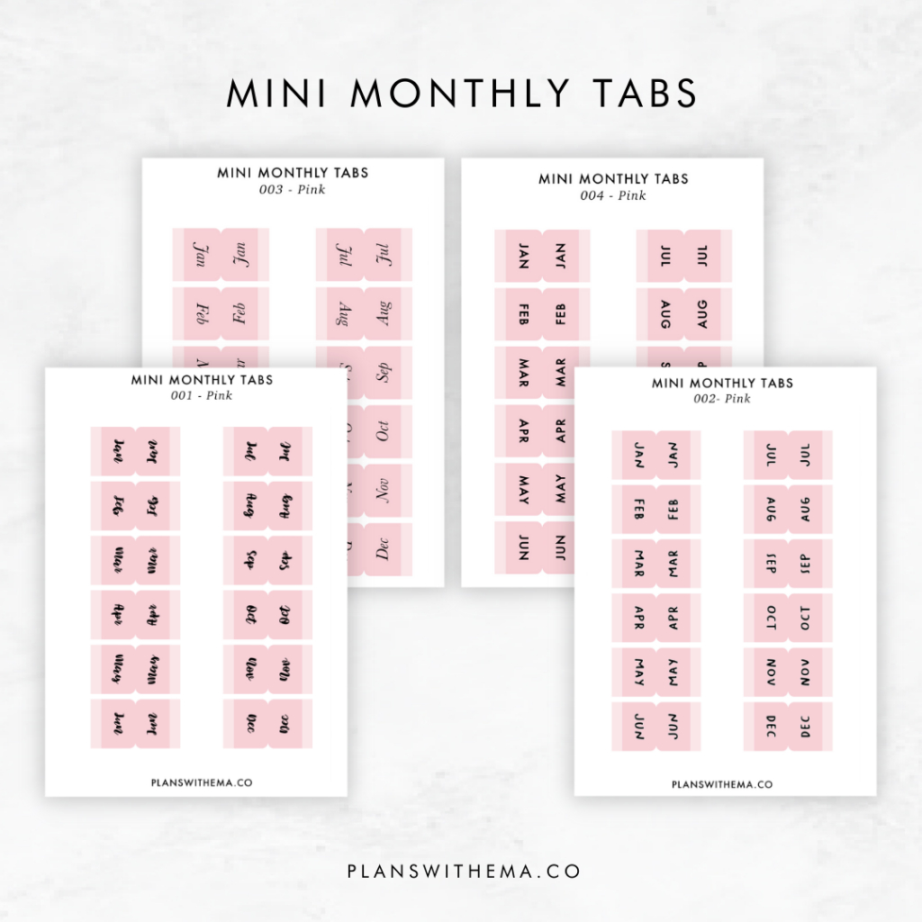 Mini Monthly Tabs Sticker | Shopee Malaysia