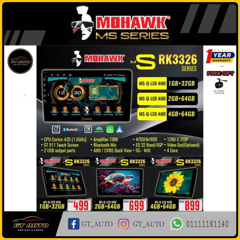 MOHAWK MS SEREIS RK 3326 1+32 / 2+64 / 4+64 / QLED SCREEN / DSP ...