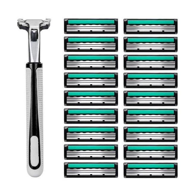 2-Layers Safety Razor Blade Shaver Shaving Razor Set Men's Body Face ...