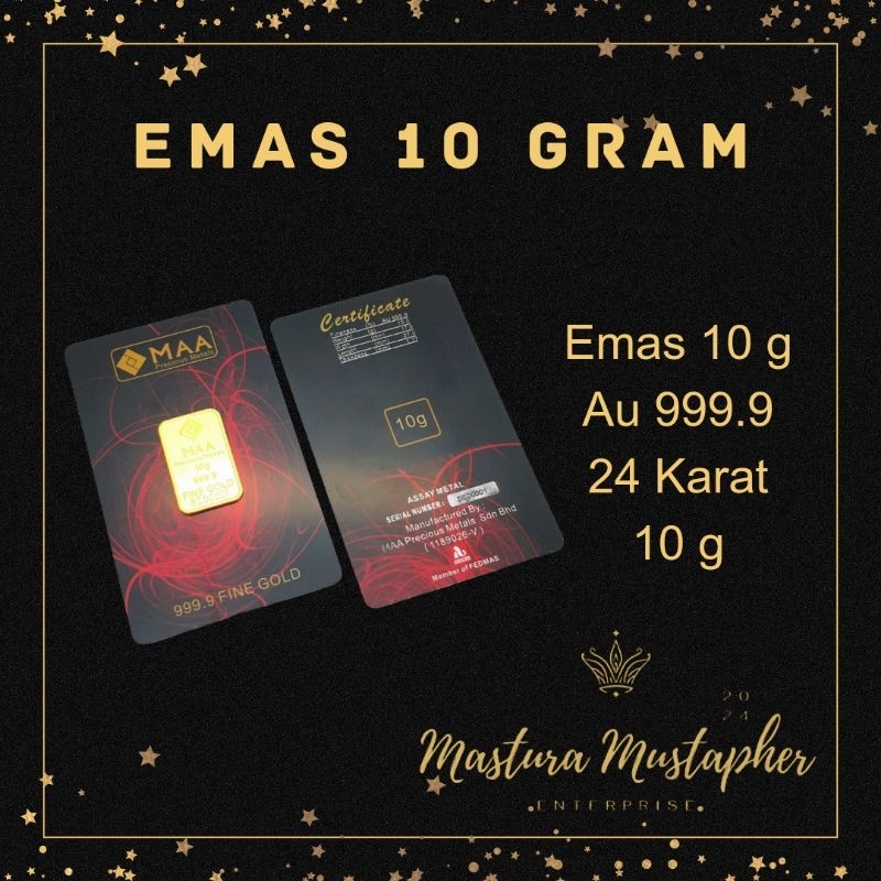 ORODESIGN MAA Emas Gold Bar 10g 999.9 24karat | Shopee Malaysia