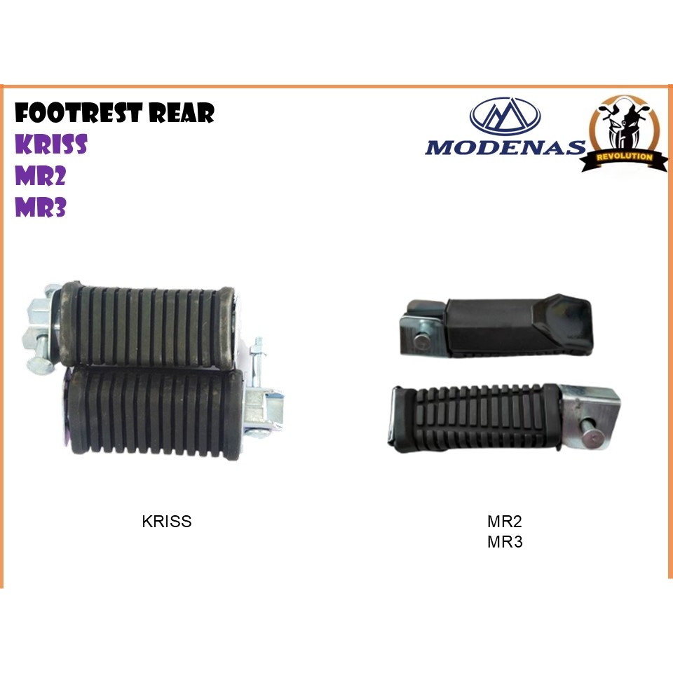 REAR FOOTREST FOOT REST TEMPAT LETAK KAKI PIJAK BELAKANG KRISS100 KRISS 100 KRISS110 KRISS 110 ...