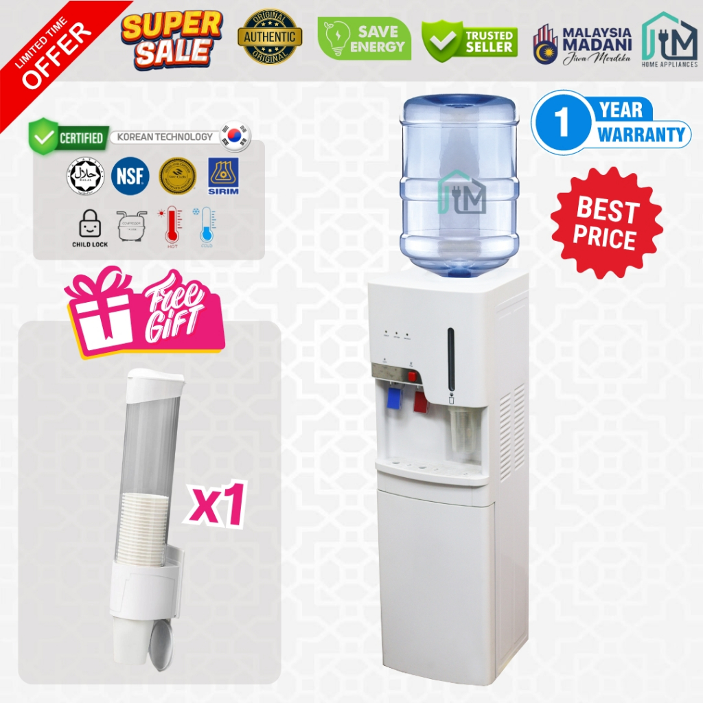 THE JM KOREA HALAL CERTIFIED WATER DISPENSER - HOT & COLD, CHILD SAFETY ...