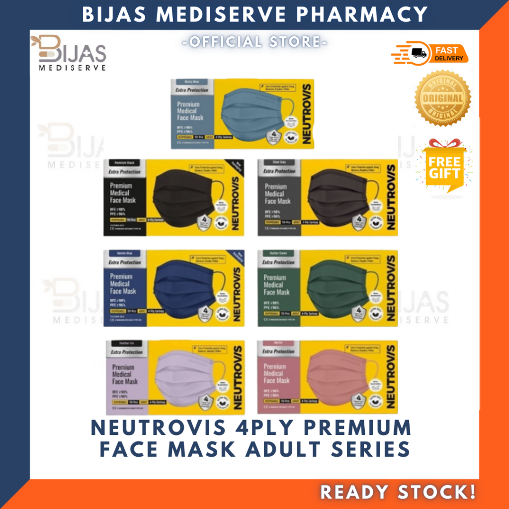 NEUTROVIS PREMIUM MEDICAL FACE MASK 10'S (4-PLY EARLOOP/ KF94 EARLOOP ...