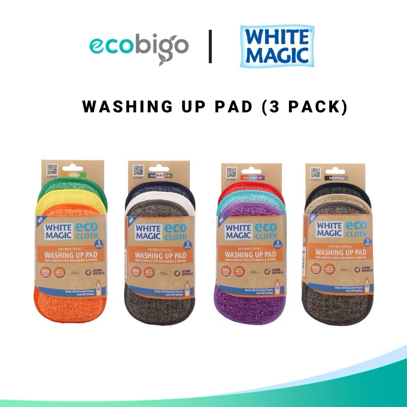 White Magic Washing Up Pad (3 packs) / Dish Washing Sponge | Shopee ...