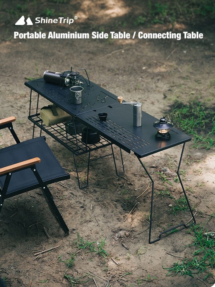 ShineTrip Portable Shelf Side Table Foldable Camping Connecting Wire ...