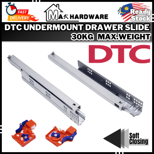 DTC S10 30kg Undermount Soft Close Full Extension Drawer Runner Slide ...