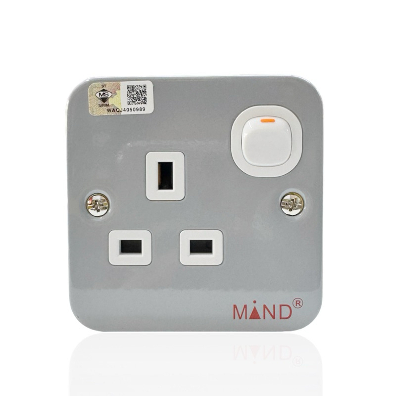 MIND 13A SWITCH SOCKET METAL / METAL CLAD SIRIM APPROVED | Shopee Malaysia