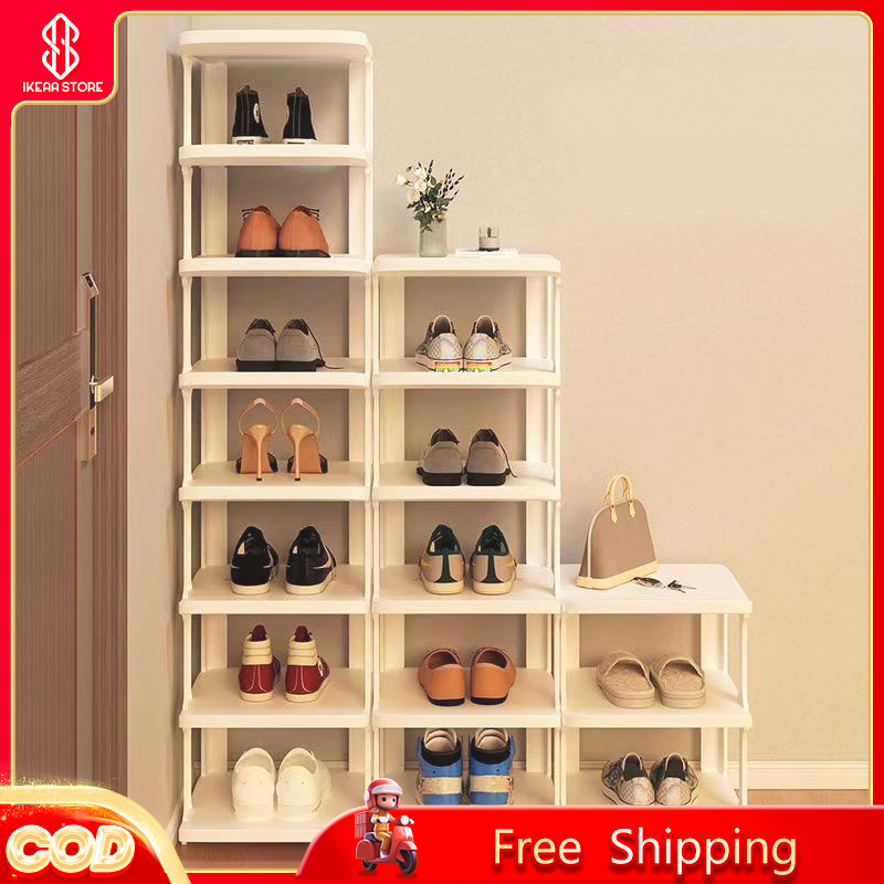 IKEA Multi-layer Shoe Rack Plastic Shoe Cabinet Shoe Shelf Space-Saving ...