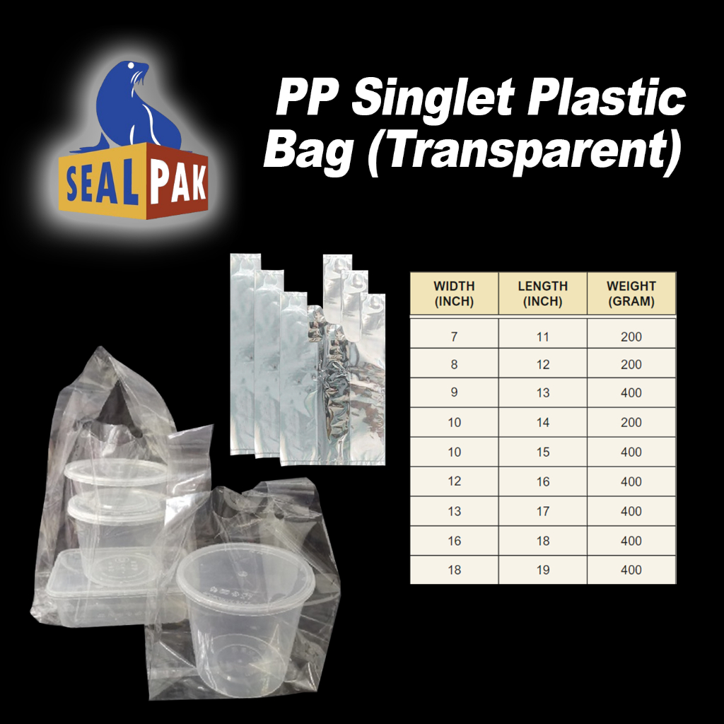 PP Clear Singlet Bag/T-Shirt Transparent Plastic/Takeaway Milktea ...