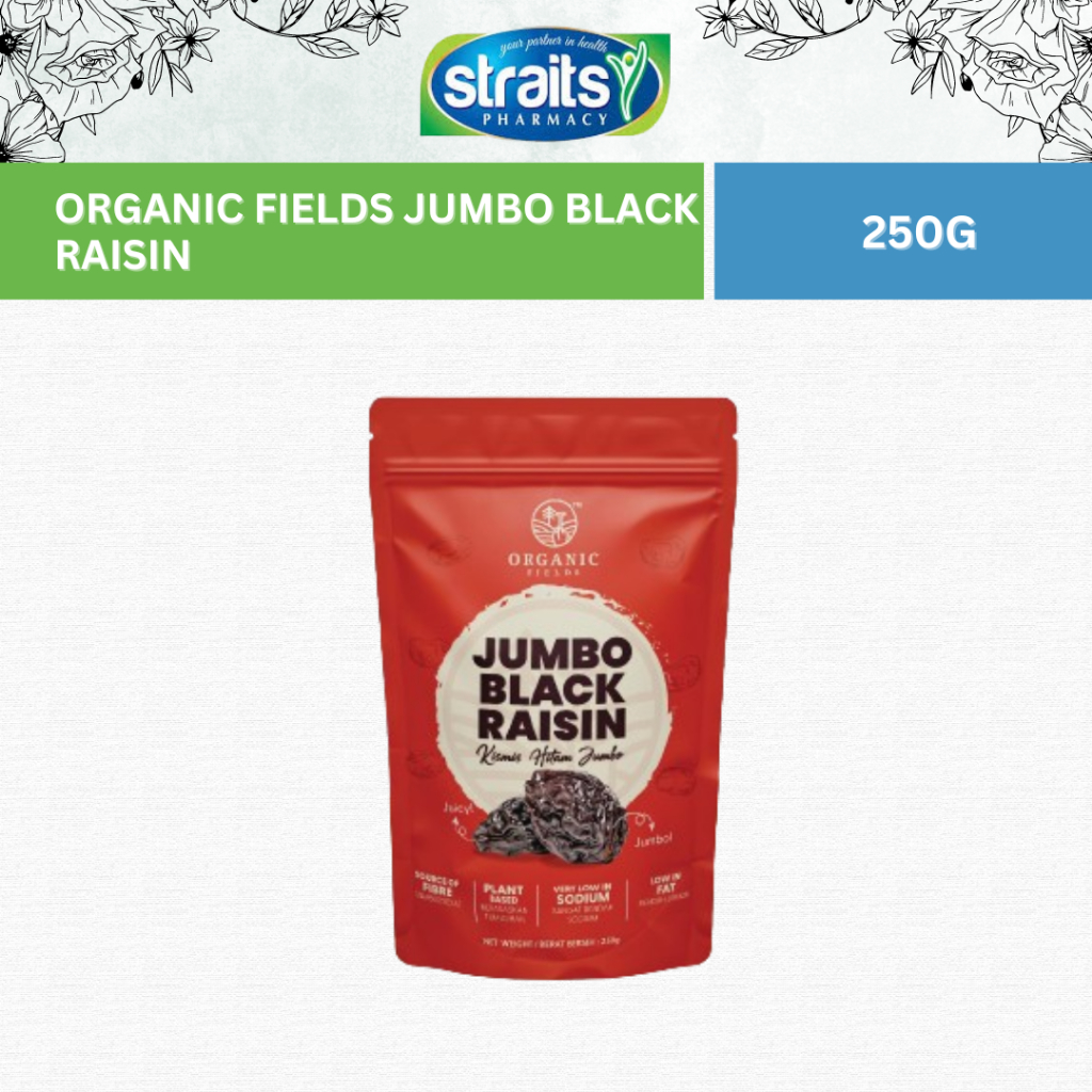 ORGANIC FIELDS JUMBO BLACK RAISIN 250GM | Shopee Malaysia