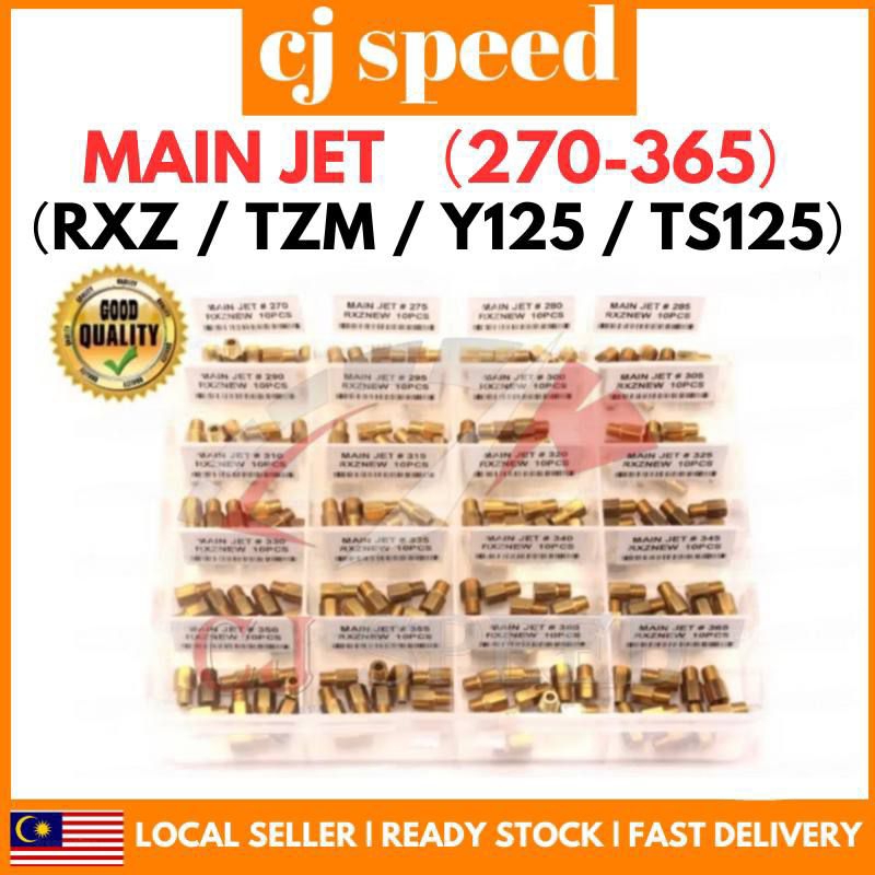 YAMAHA RXZ 125Z Y125Z Y125ZR 125ZR TZM TS125 TS 125 MAIN JET MAINJET MJ ...
