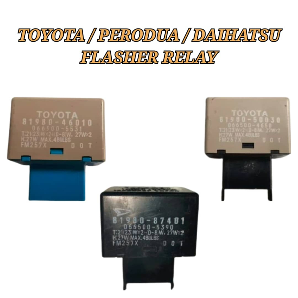 🇯🇵🇯🇵 Flasher Relay 81980-50030 / 46010 / 87401 Toyota Perodua Daihatsu ...