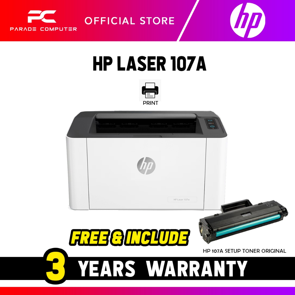 HP LASER 107A / 107W PRINTER (MONOCHROME) | Shopee Malaysia