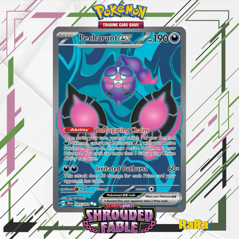 PTCG - Pecharunt ex - 085/064 - Full Art Secret Rare Shrouded Fable ...