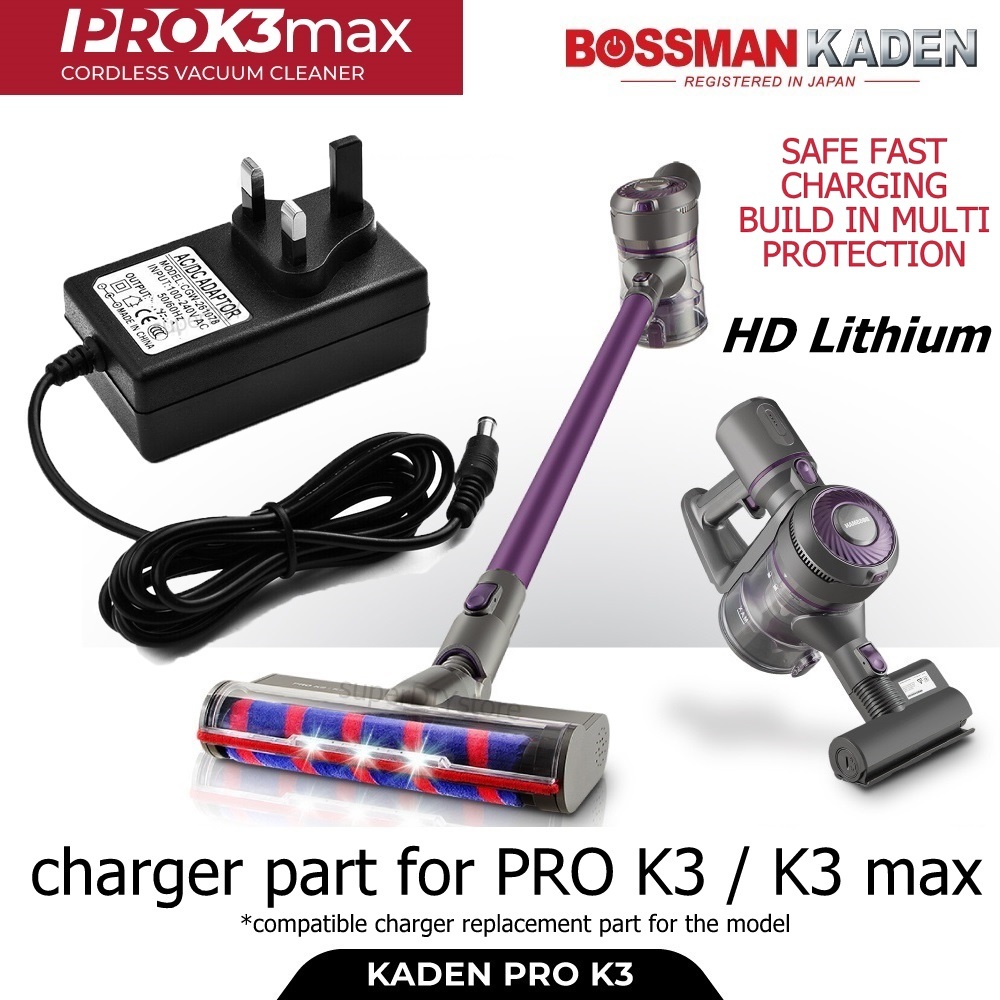 Vacuum Charger power adapter For Bossman Kaden Pro K3 max Cordless ...