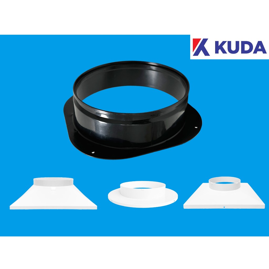 ABS SQUARE TO ROUND /SQUARE FLANGE/ AIR VENT DUCT CONNECTOR/ EXHAUST ...