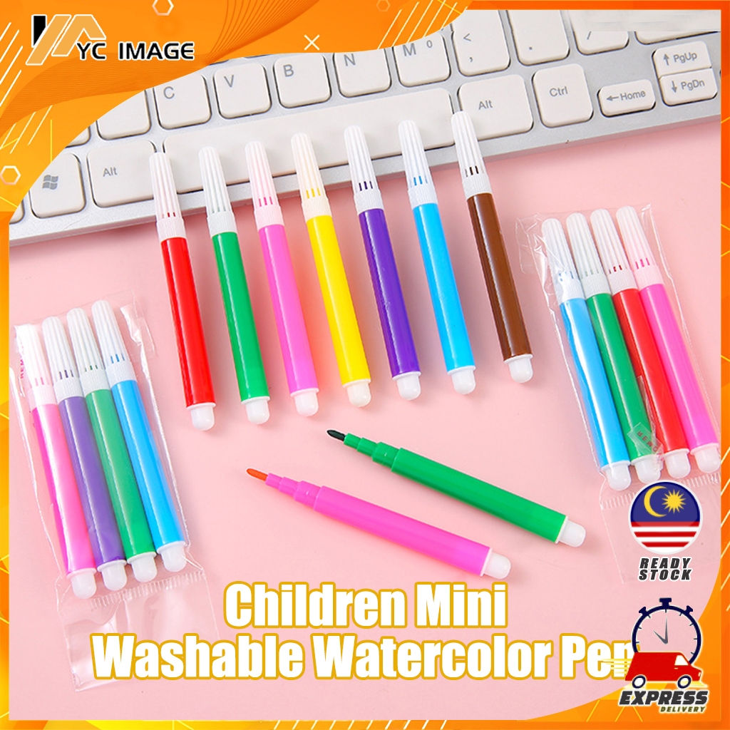 4/6/8 Colors Children Mini Washable Watercolor Pen Kid Coloring Pen ...