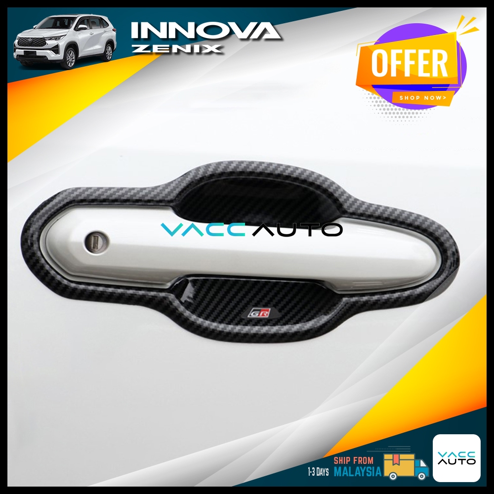 Toyota Innova Zenix AG10 2023 - 2024 Carbon Handle Outer Handle Door ...