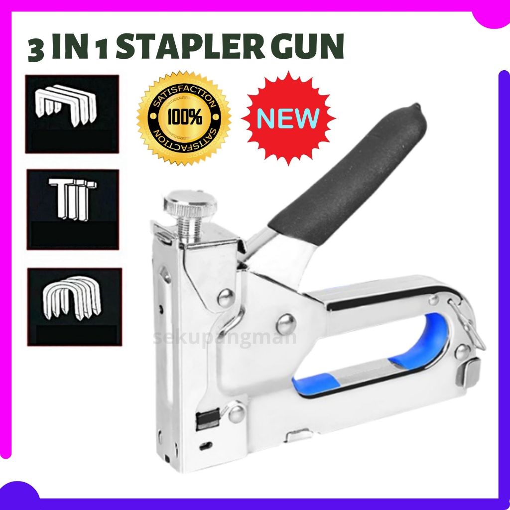 Heavy Duty Tacker 3 In 1 Multitool Nail Staple Gun Stapler Stapling ...