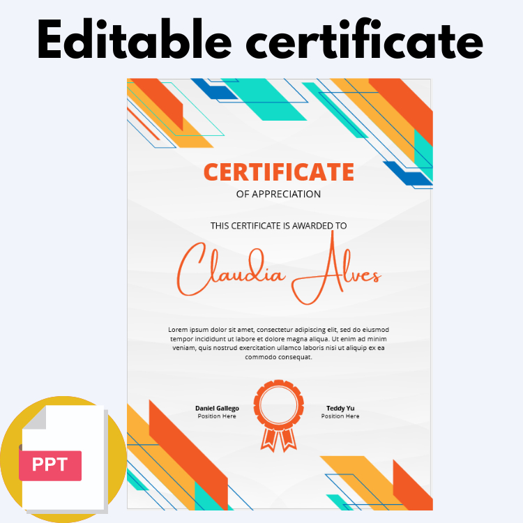 [CERT 20] Editable certification template in Power point | Shopee Malaysia