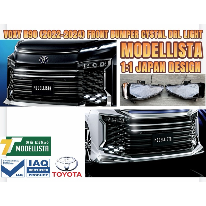 TOYOTA VOXY R90 2022-2024 FRONT BUMPER CYSTAL DRL LIGHT MODELLISTA 1:1 ...