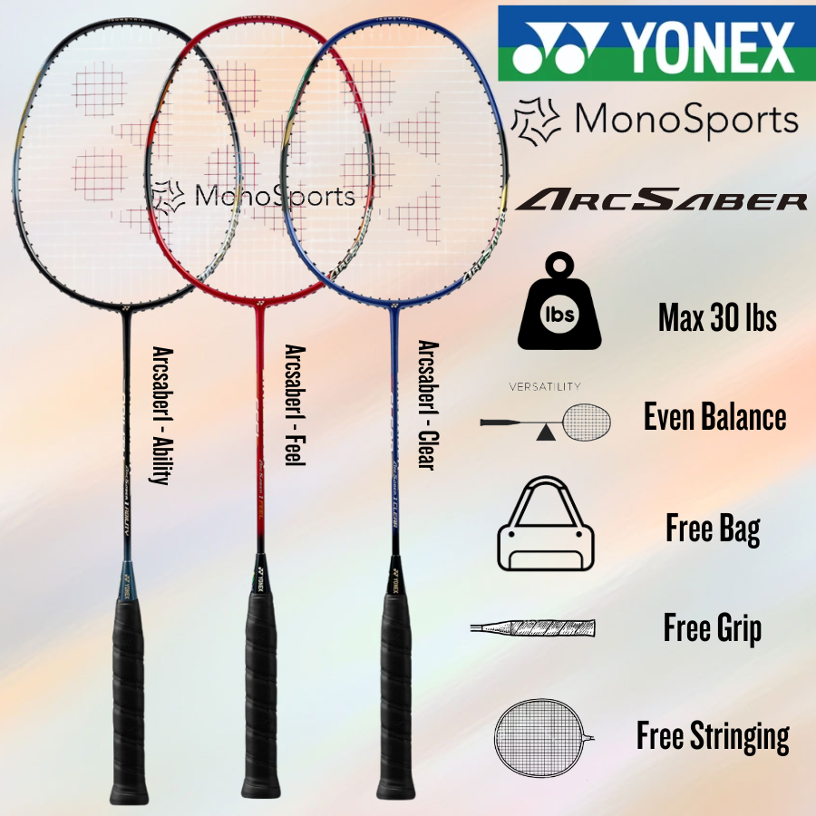 Monosports Yonex Arcsaber 1 Ability Clear Feel Head Heavy Badminton ...