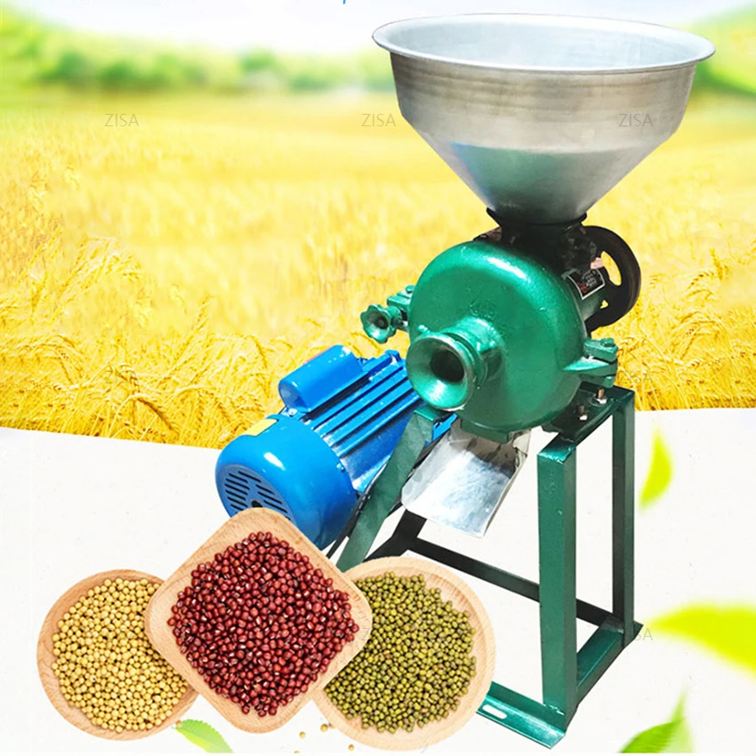 1.5KW Pulverizer Cereal Grain Crushing Refining Machine Flour Mill ...