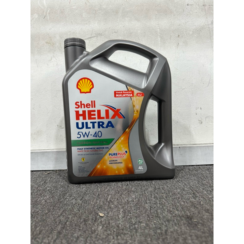 Untuk Pasaran Malaysia) Shell Helix Ultra 5W40 API SP Fully Synthetic Engine Oil (4L) 5W-40 ...