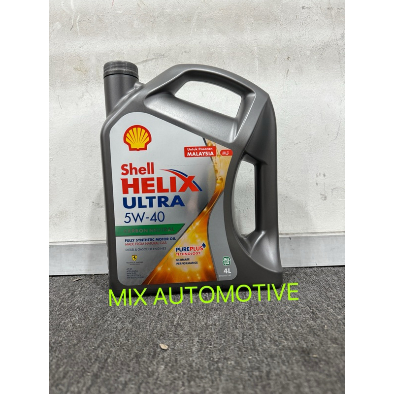 100% SHELL ULTRA 5W40 FULLY SYNTHETIC ENGINE OIL MINYAK HITAM 4L ...