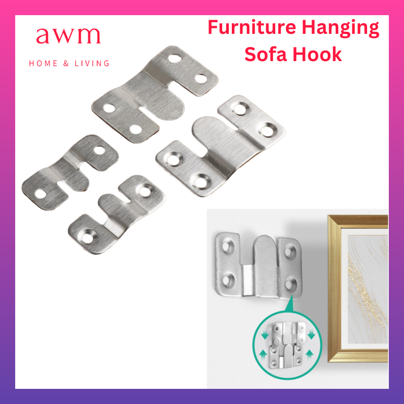 AWM Solid Stainless Steel Sofa Hook Clip Furniture Connector Frame ...