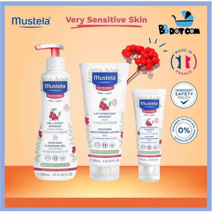 Mustela Baby Skincare Very Sensitive Skin Soothing Cleansing Gel ...