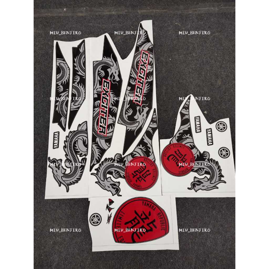 STRIPE LC 135 V1 V2 V3 V4 V5 V6 V7 V8 DRAGON EDITON STICKER LC V2 - V7 ...