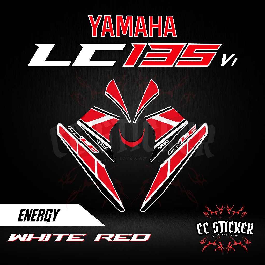 YAMAHA LC135 V1 | STICKER STRIPE MOTOR 1991 ENERGY INDUCTION ( 180 ...
