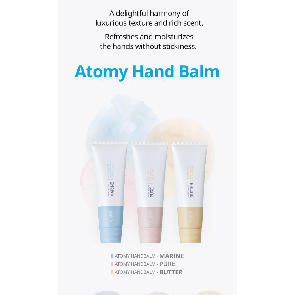 READY STOCK ATOMY Hand balm 50g 艾多美 护手霜 (Atomy hand balm Marine/Pure ...