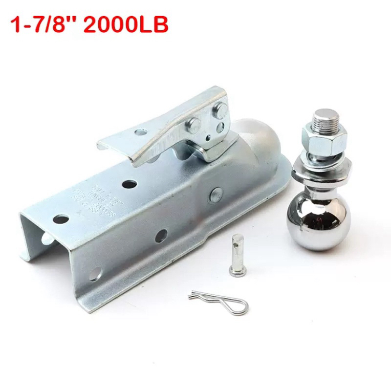 Full Set Tongue Trailer Coupler 2'' Channel WIth 1-7/8 Inch 2000LB ...