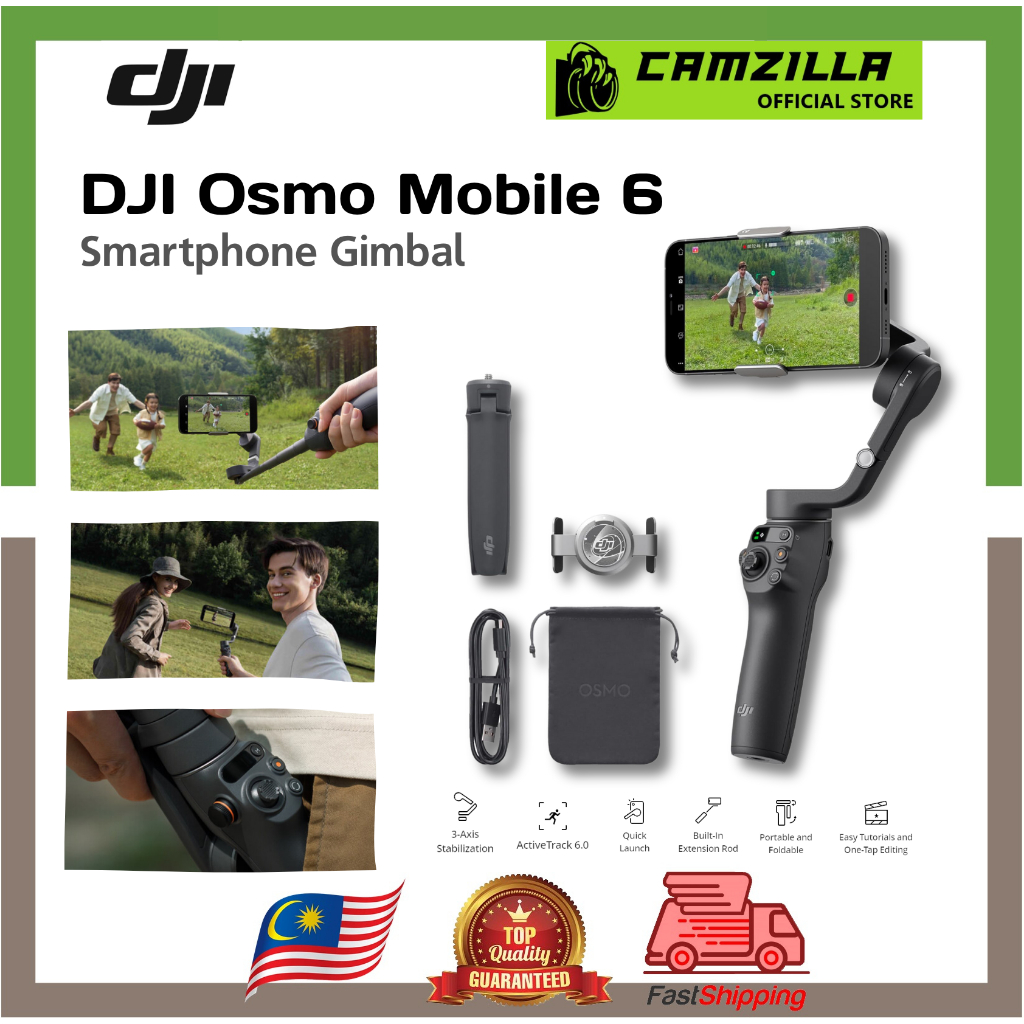 DJI Osmo Mobile 6 Gimbal Stabilizer for Smartphones, 3-Axis Phone ...
