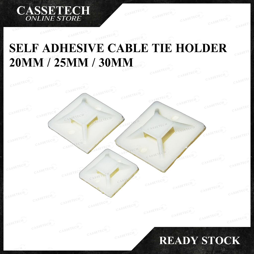 Self Adhesive Cable Tie Holder Mount Stick On Cable Managment Wall Base Routing Wire Hook Clamp 