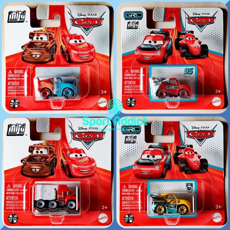 DISNEY PIXAR CARS MINI RACERS Transforming Lightning McQueen + Mack ...