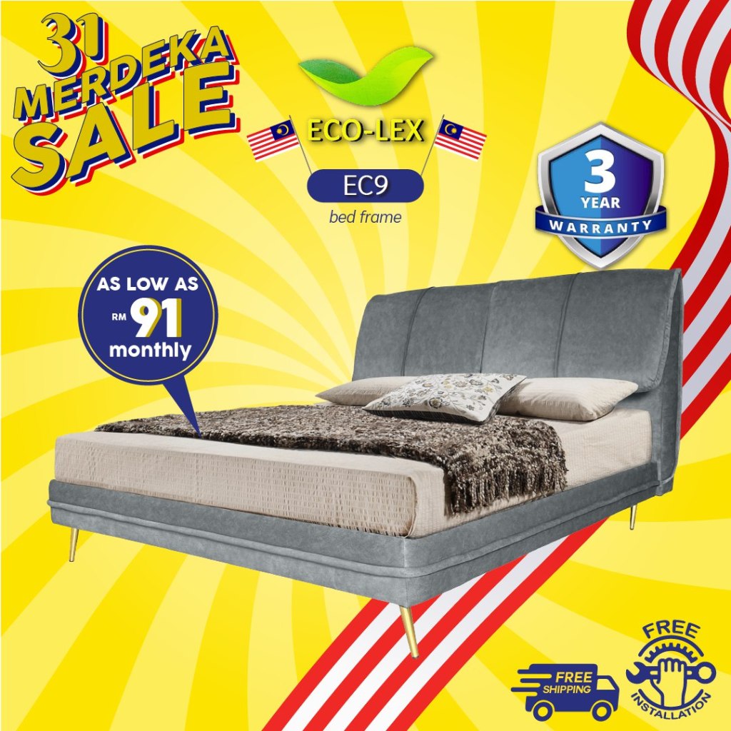 Eco-Lex EC9 High Quality Solid Wood bed frame set Adjustable Headboard ...