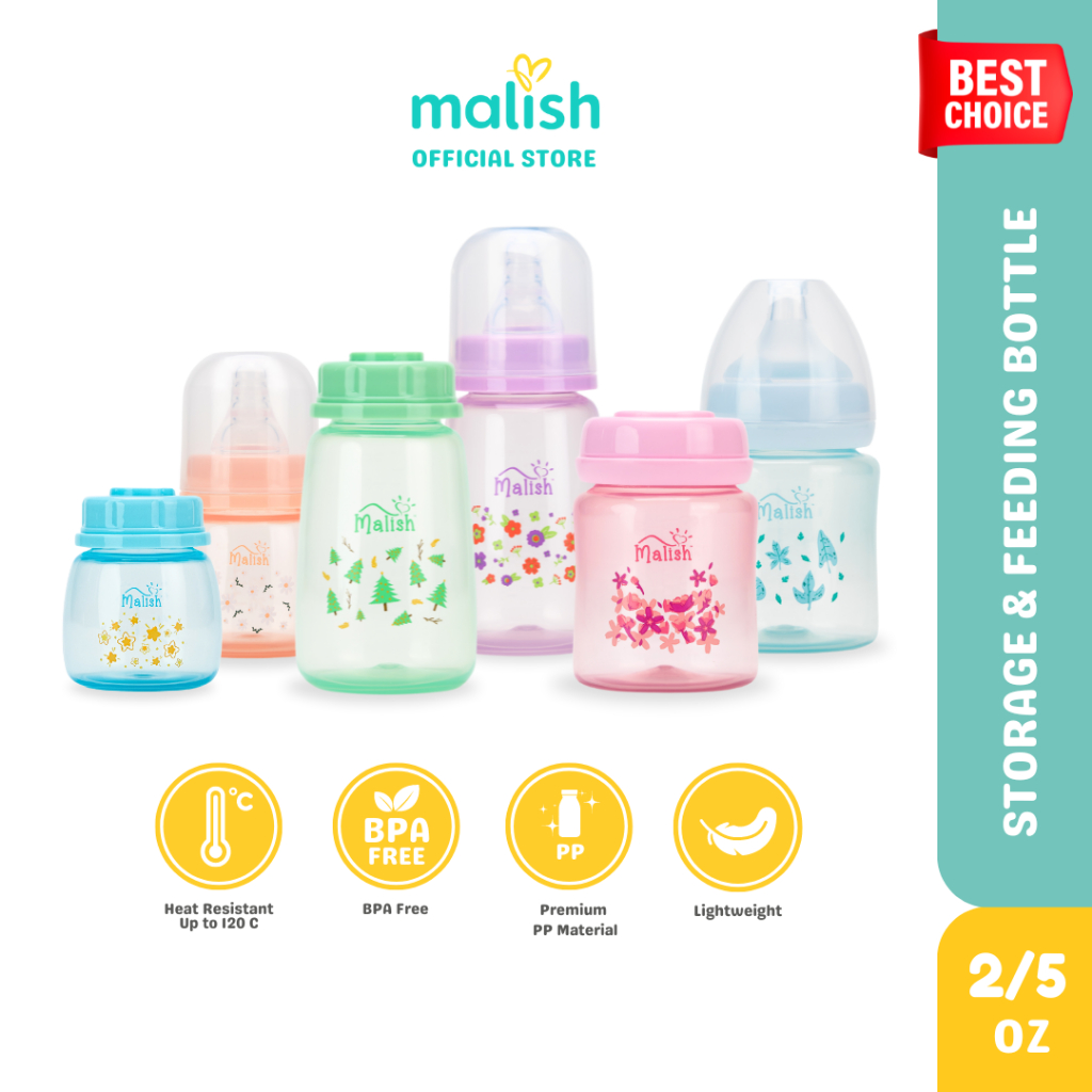 Malish Breastmilk Storage Bottle Feeding Milk Bottle Baby Bottle ...