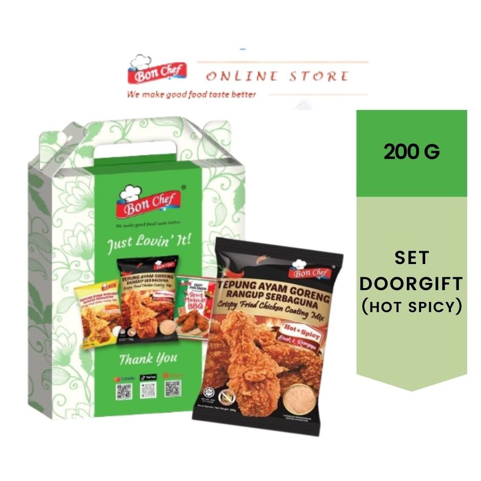 Set Doorgift [ Small Gift Box + 200g Tepung Ayam Goreng HOT SPICY ...