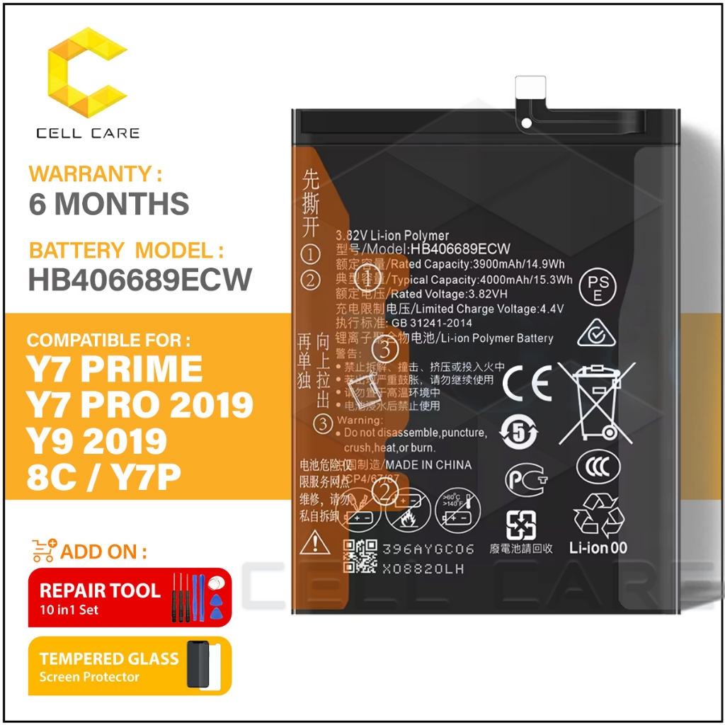 Battery For HONOR 8C JKM-LX2 HB406689ECW (4000 mAh) | Shopee Malaysia